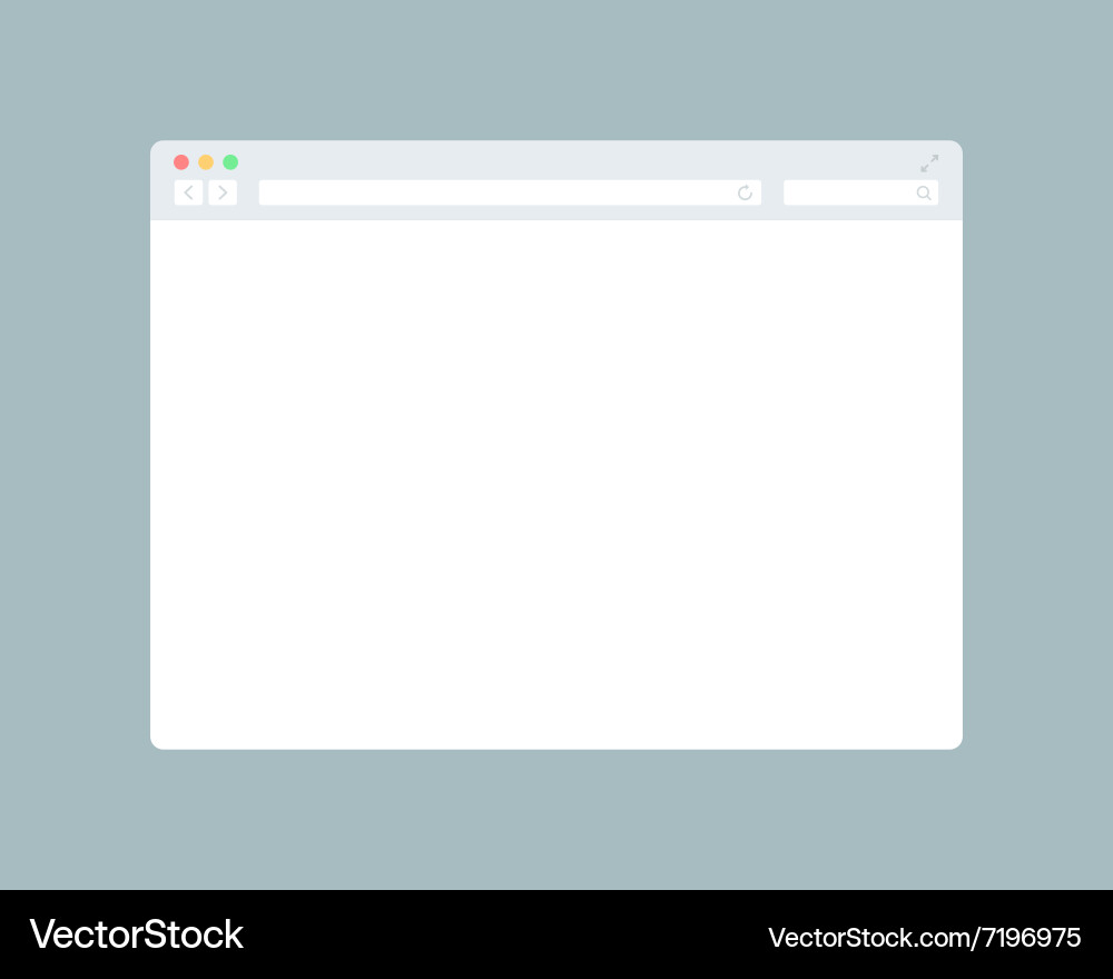 Blank browser window Royalty Free Vector Image