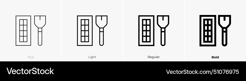 Color palette icon thin light regular and bold Vector Image