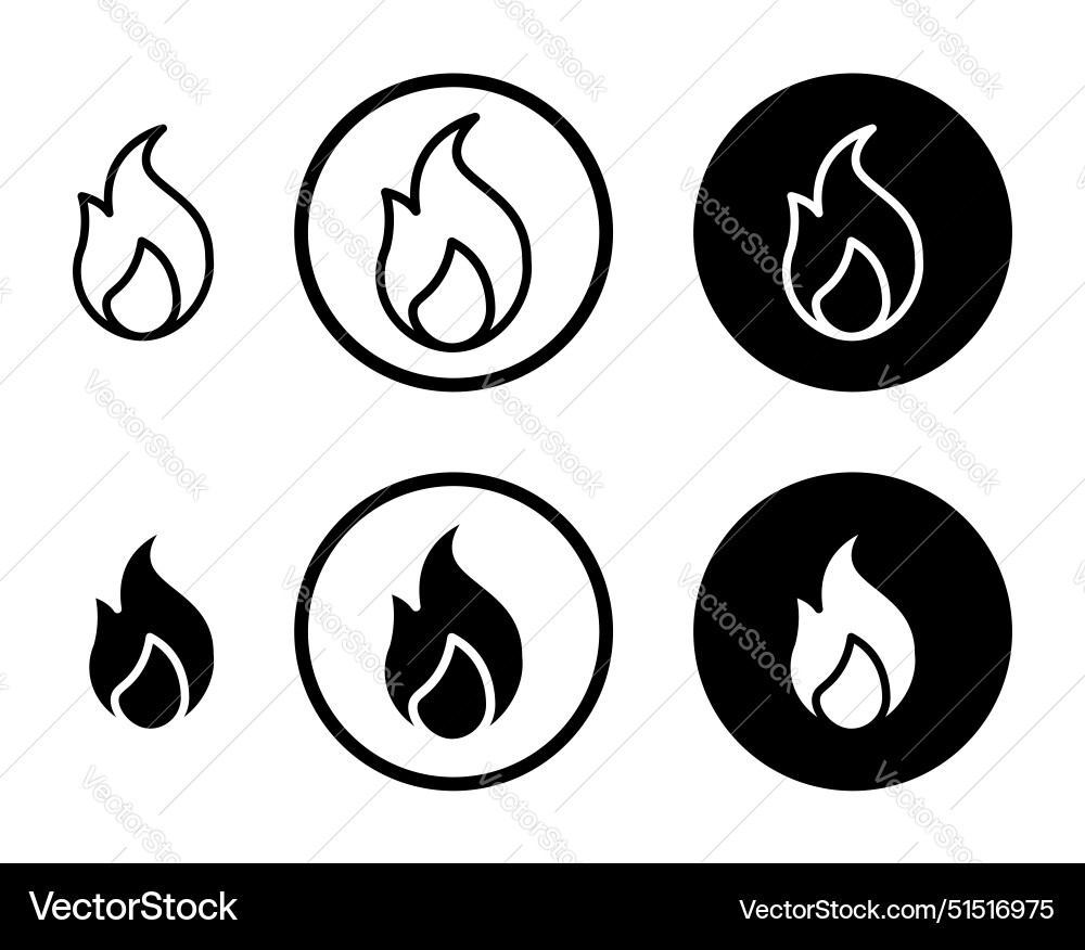 Flame icon Royalty Free Vector Image - VectorStock