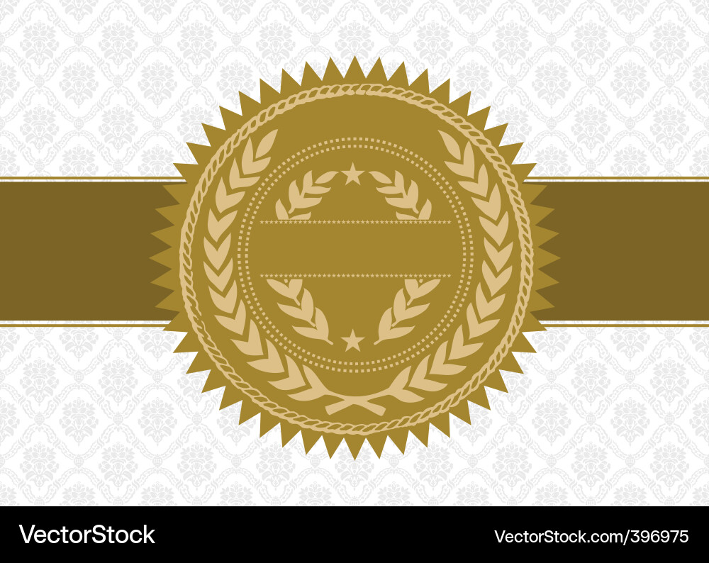 Golden label Royalty Free Vector Image - VectorStock
