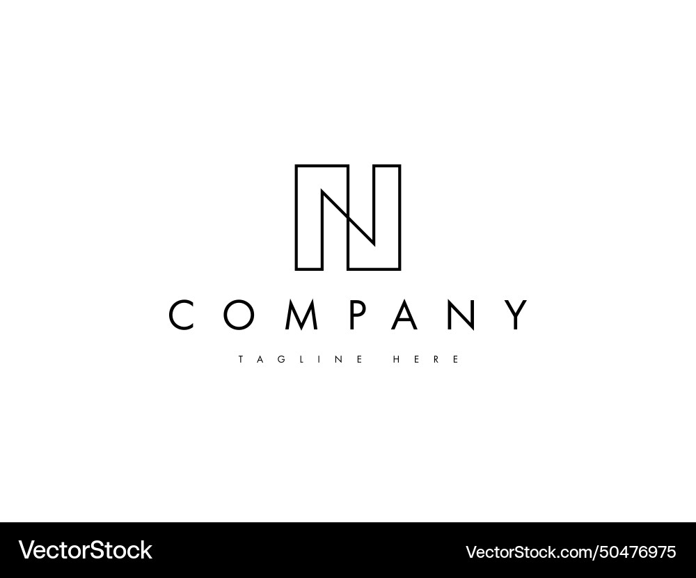 Modern letter n business logo design Royalty Free Vector