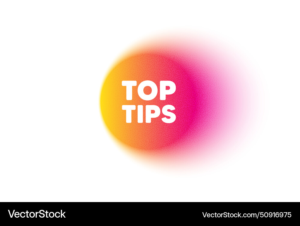 Top tips symbol education faq sign color Vector Image