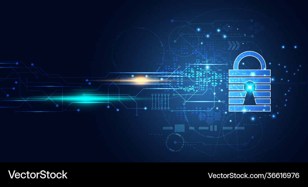 Abstract technology hexagon digital cyber Vector Image