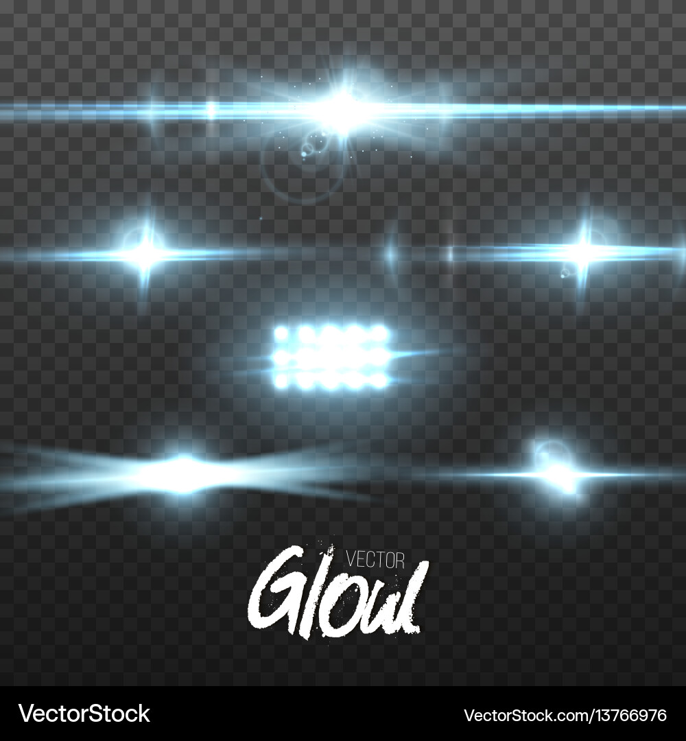 Lens flare transparent effect Royalty Free Vector Image