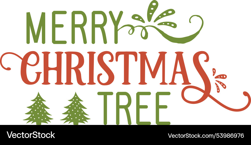 Merry christmas tree Royalty Free Vector Image