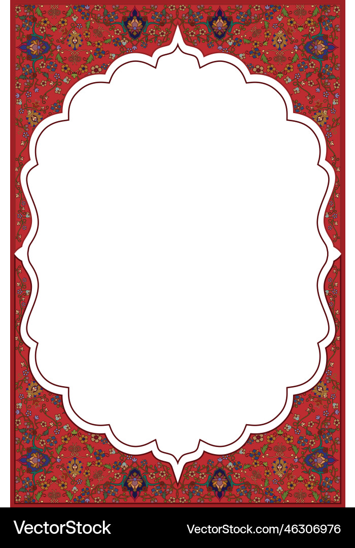 Oriental frame in ethnic style Royalty Free Vector Image