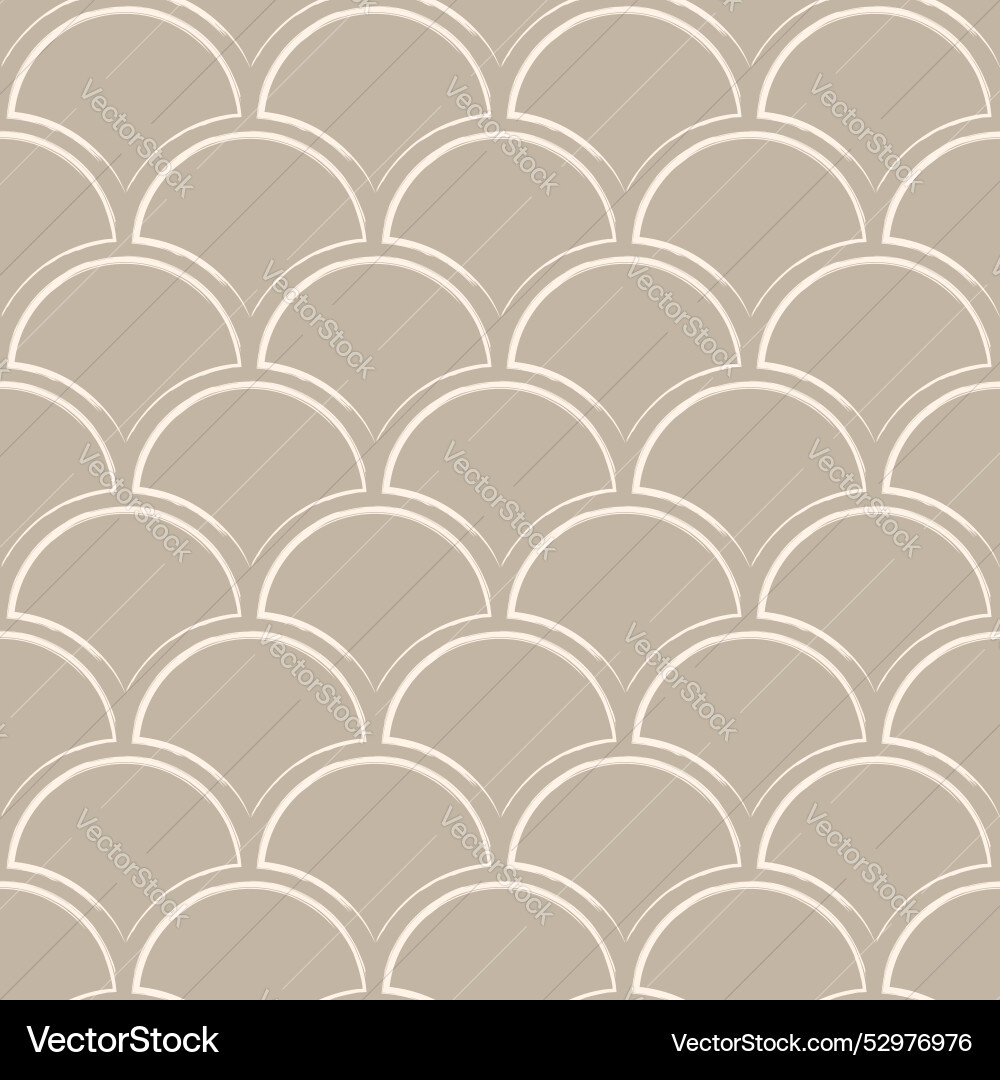 Stroke scallop seamless pattern arch continuous Vector Image