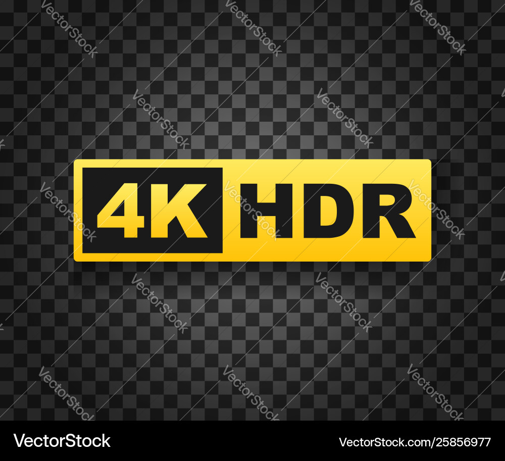 4k ultra hd symbol high definition resolution Vector Image