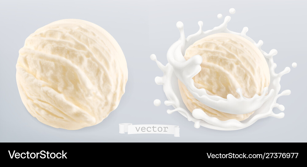 Creamy Ice Cream Splash Royalty Free Vector Image