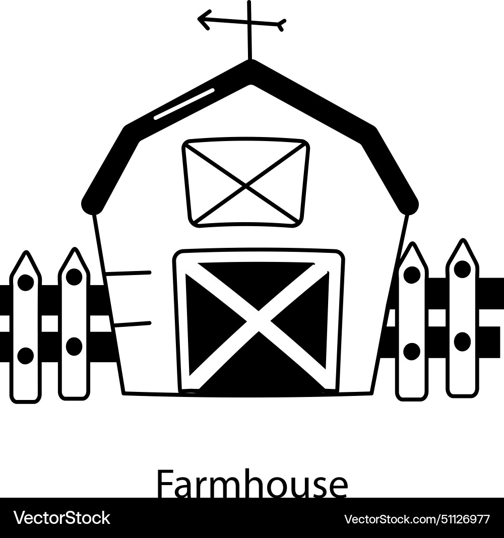 Farmhouse Royalty Free Vector Image - VectorStock