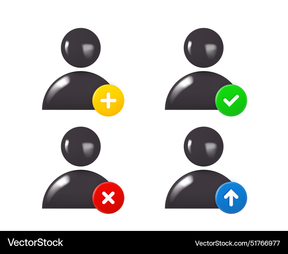 Human icon set with different pictograms 3d Vector Image
