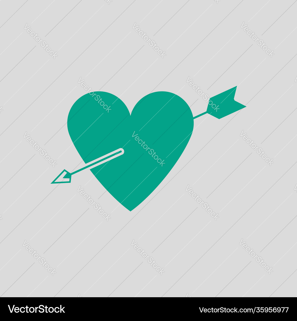 Pierced heart arrow icon Royalty Free Vector Image