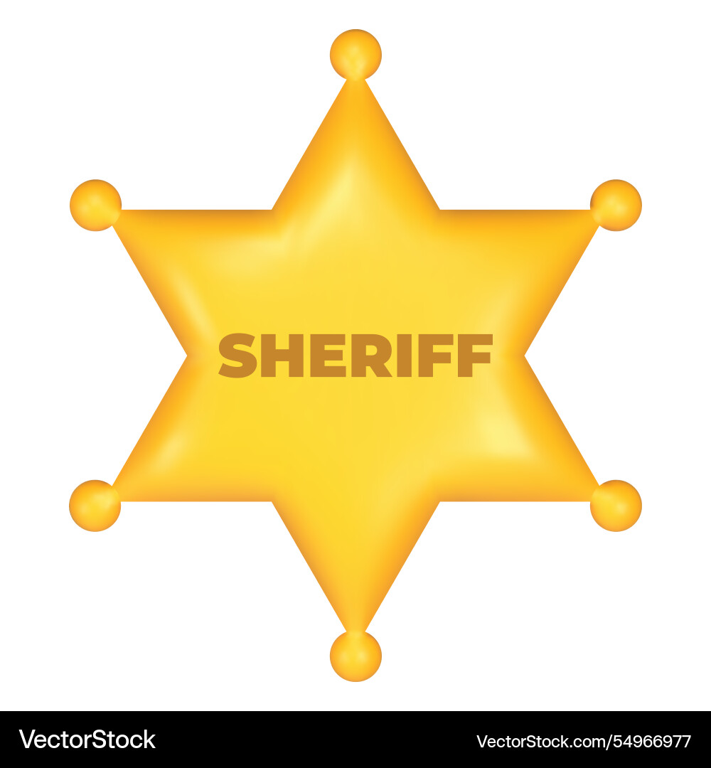 Sheriff Badge Symbol für die Strafverfolgung Vektorbild