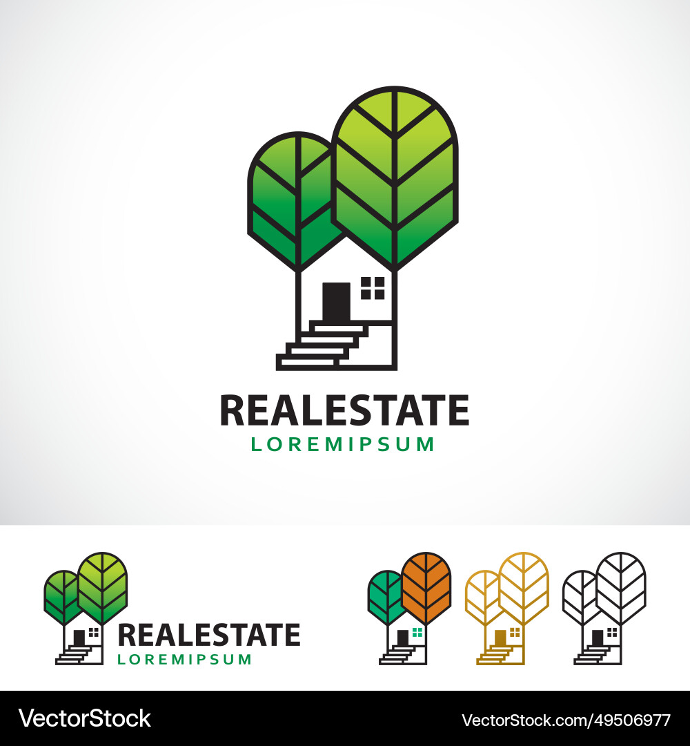 Simple house logo design template Royalty Free Vector Image