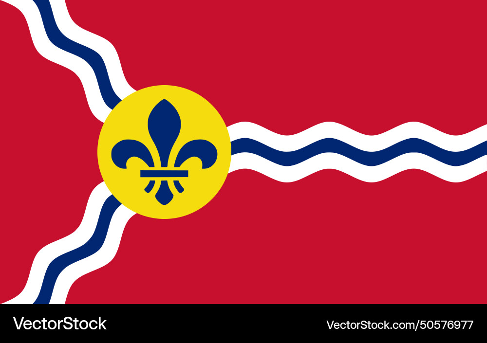 St louis flag Royalty Free Vector Image - VectorStock