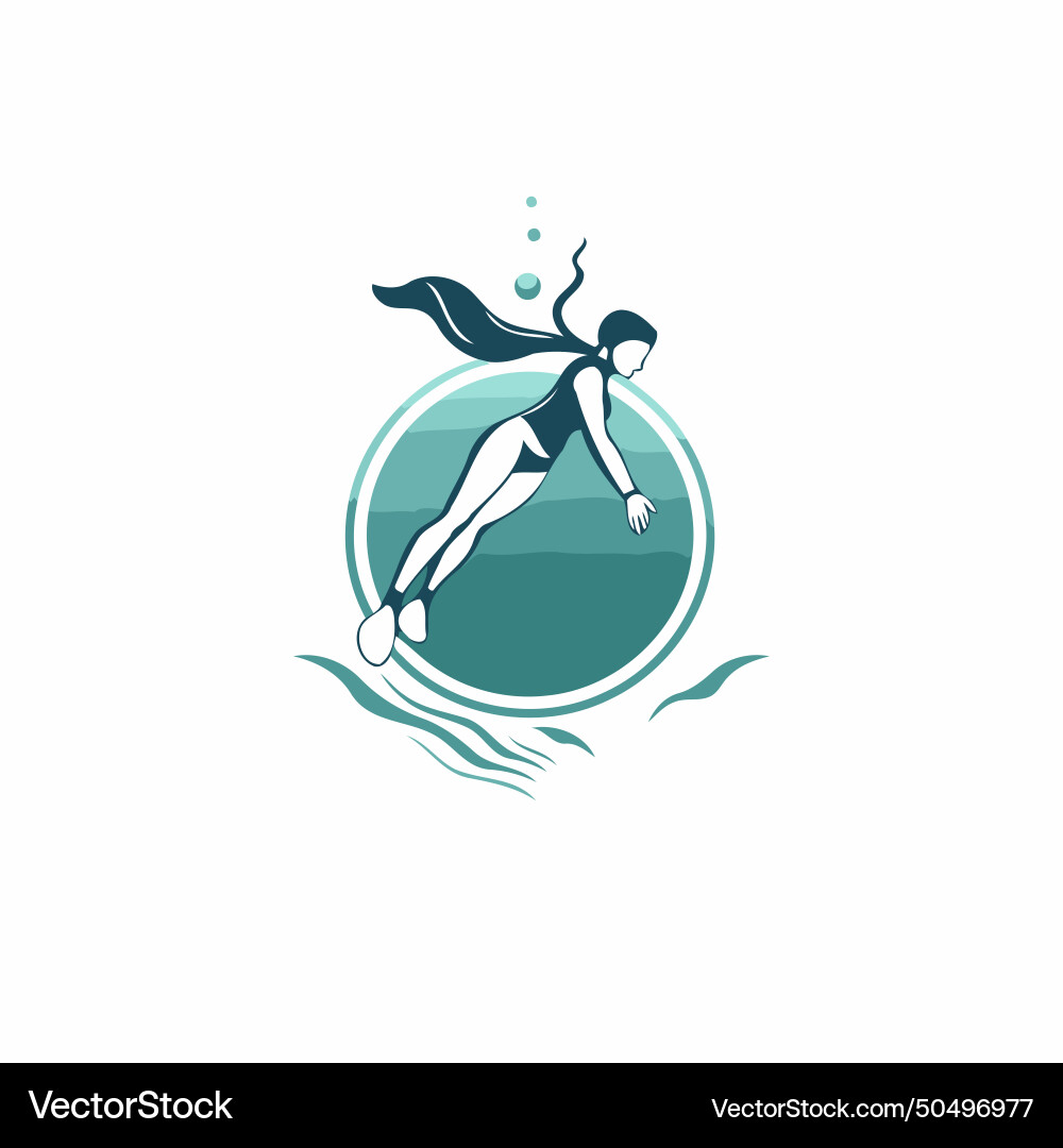 Swimming pool logo design template Royalty Free Vector Image