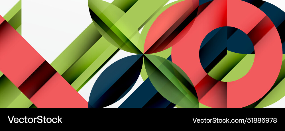 Circle square triangle shapes geometric minimal Vector Image