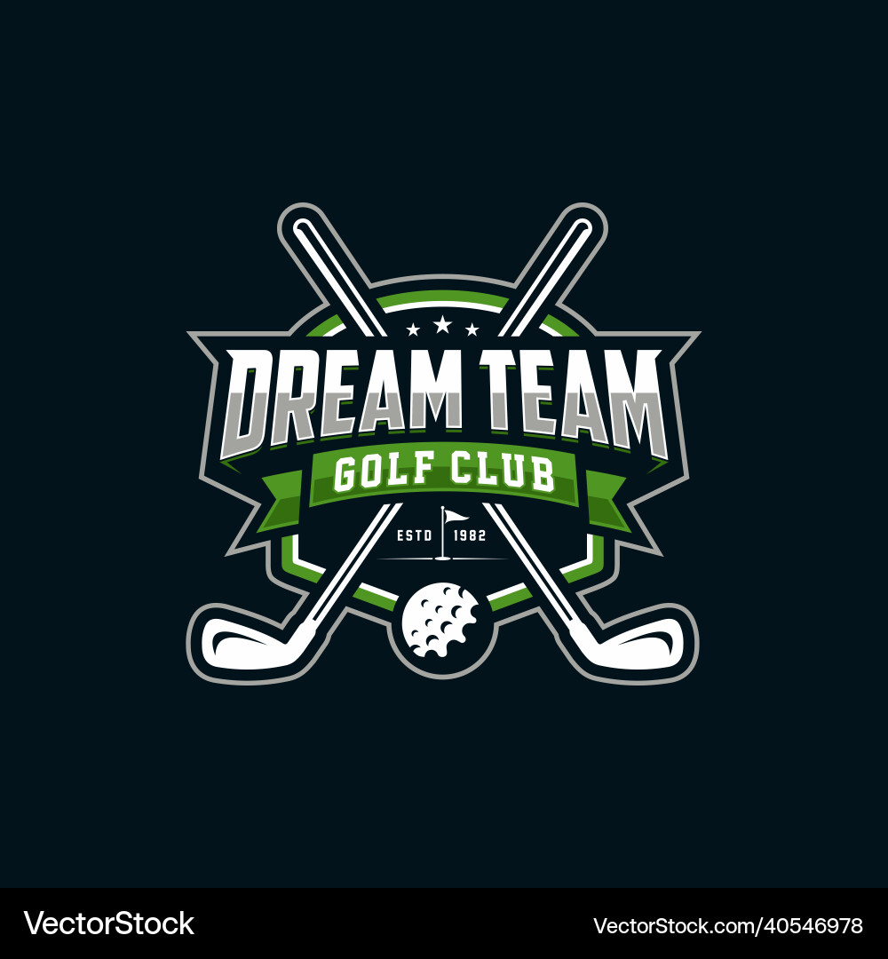 Modern professional golf template logo design Vector Image