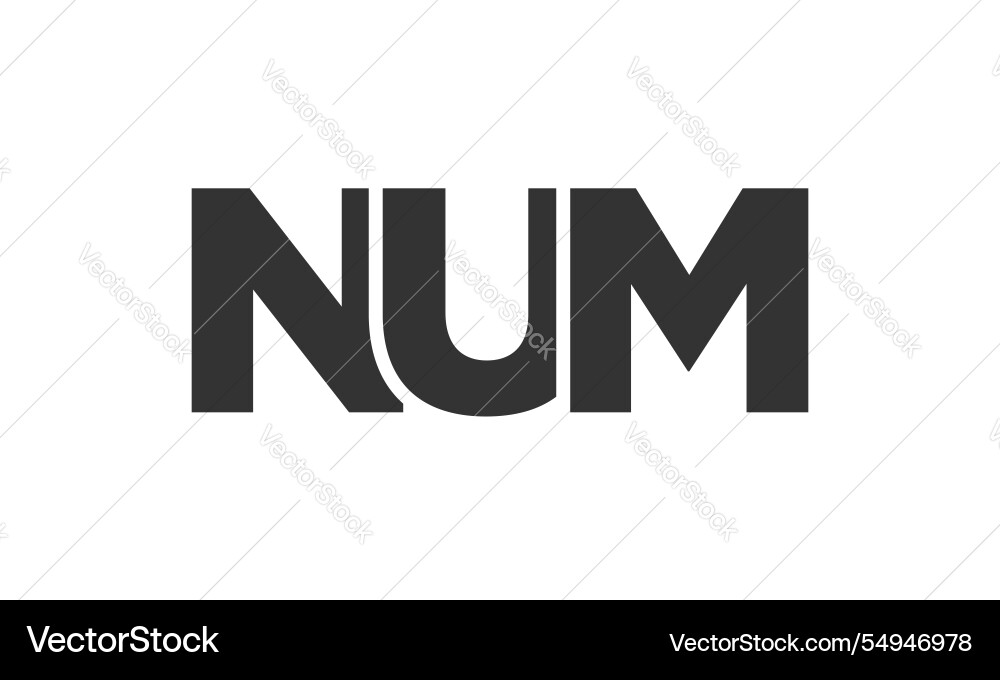 Num Logo Design Vorlage mit stark und modern Vektorbild