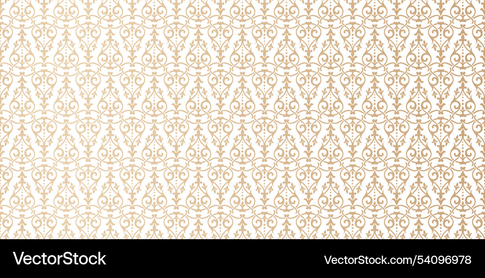 Seamless pattern ornamental design golden color Vector Image