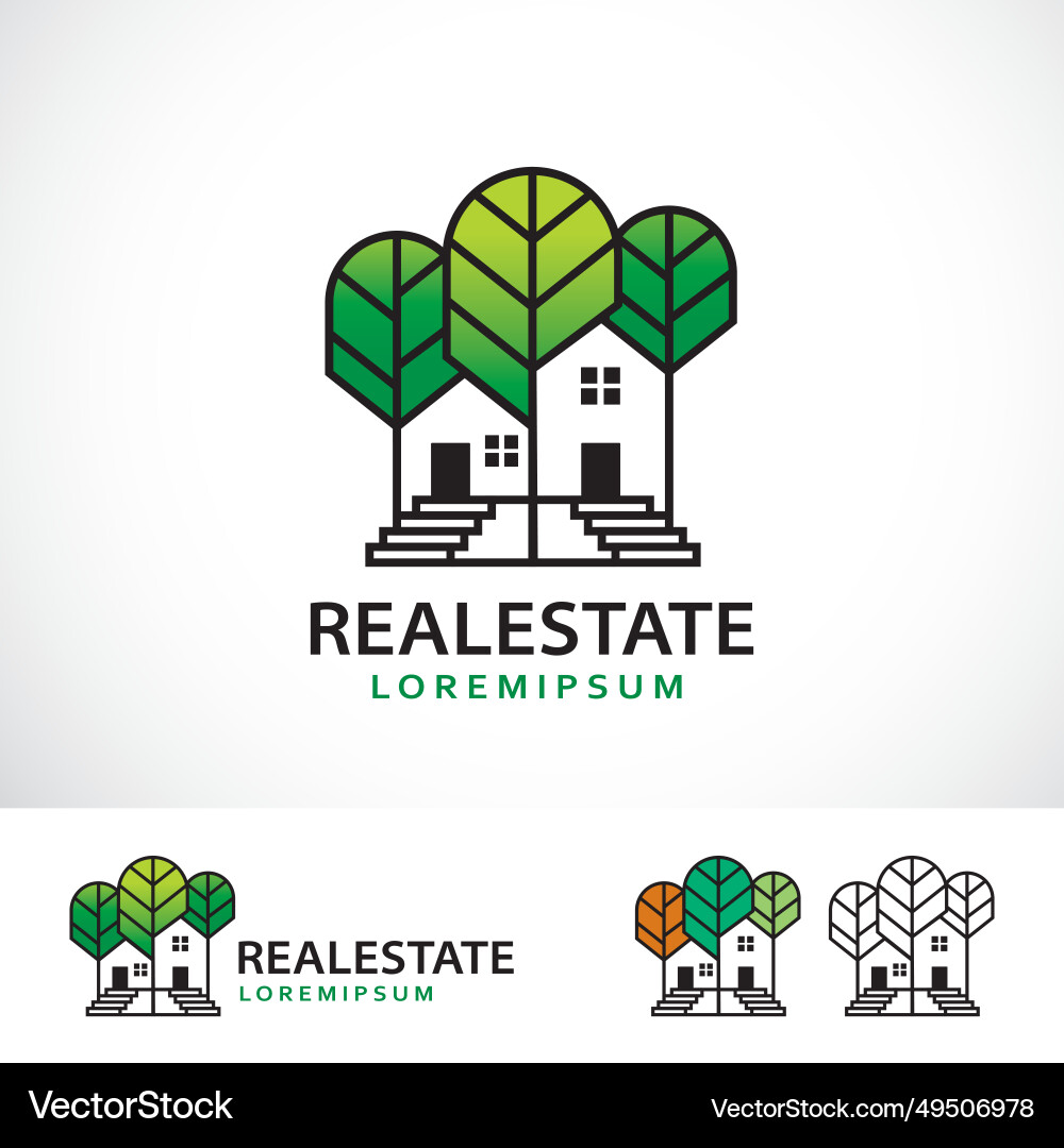 Simple house logo design template Royalty Free Vector Image