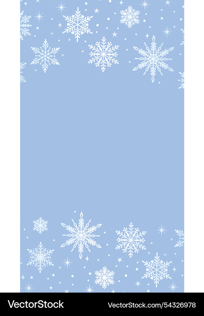 Vertical snowflake festive winter holiday border Vector Image
