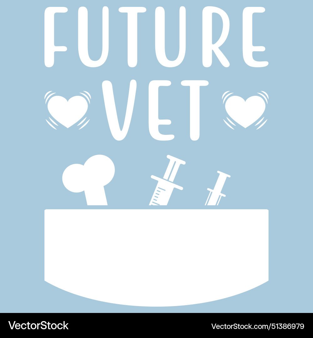 Future vet t-shirt veterinary school tee Vector Image