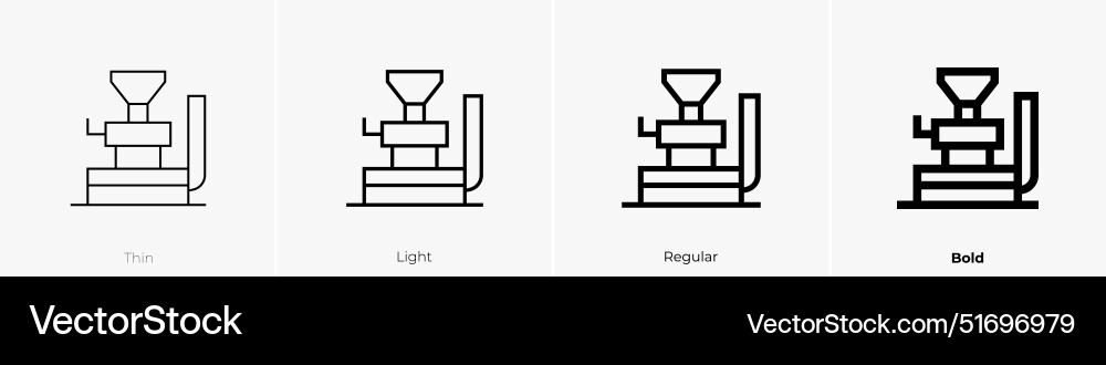 Hulling icon thin light regular and bold style Vector Image