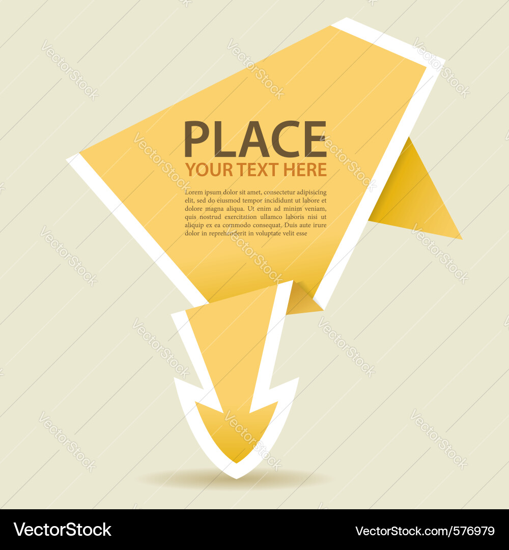 Paper origami arrow Royalty Free Vector Image - VectorStock