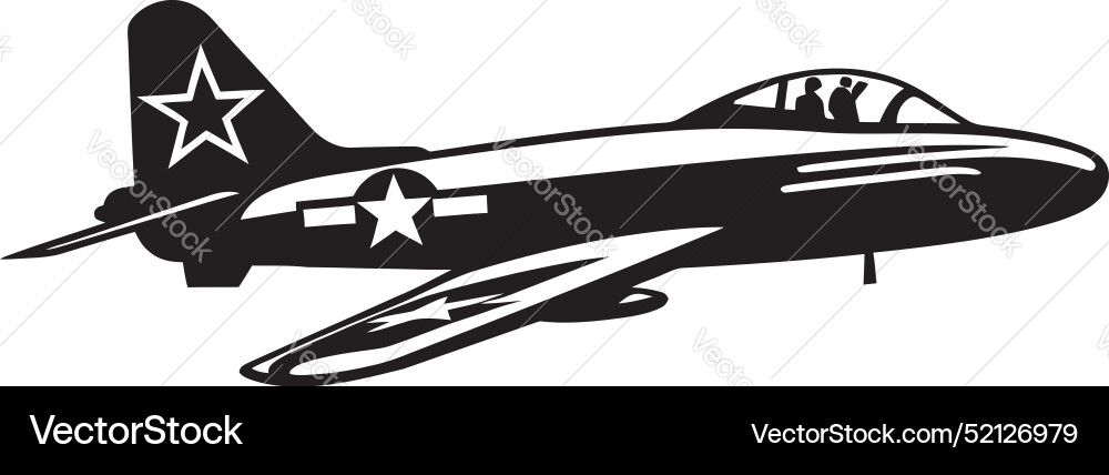 Storm chaser air force thunderbolt icon Royalty Free Vector