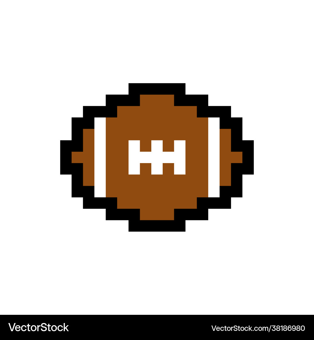 Football pixel image for game assets Royalty Free Vector