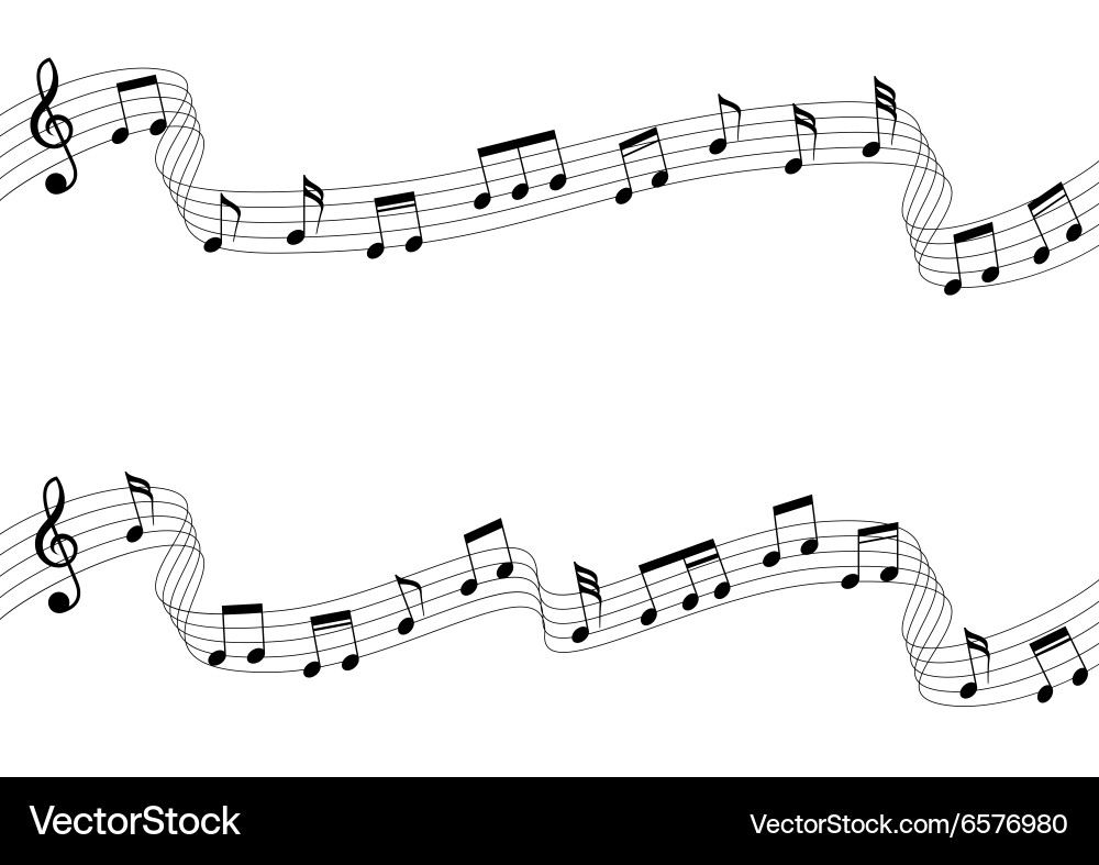 Musical chords flowing ribbon style Royalty Free Vector