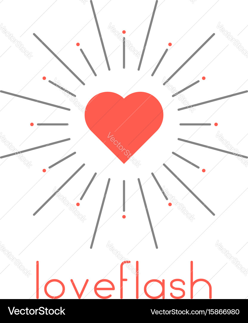 Radiant Heart Burst Royalty Free Vector Image - VectorStock