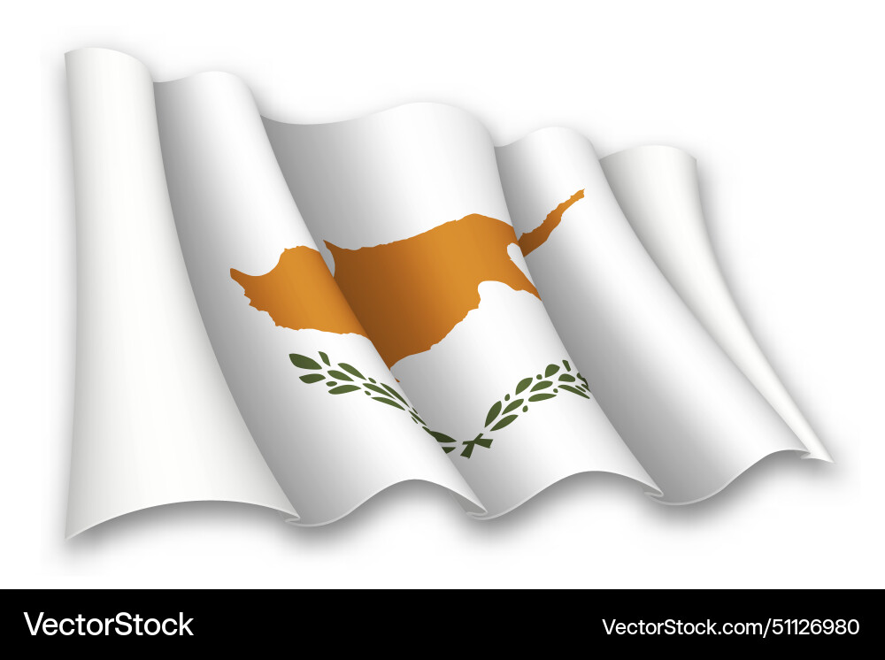 Realistic Waving Flag Of Cyprus Royalty Free Vector Image