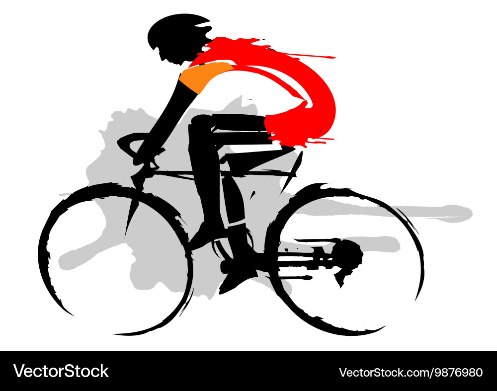 Road cycling competitor Royalty Free Vector Image