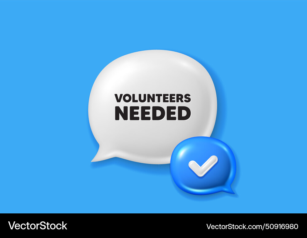 Volunteers needed symbol volunteering service Vector Image