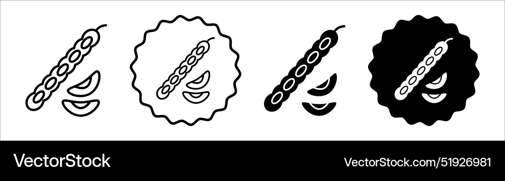 Legume icon symbol set collection simple Vector Image