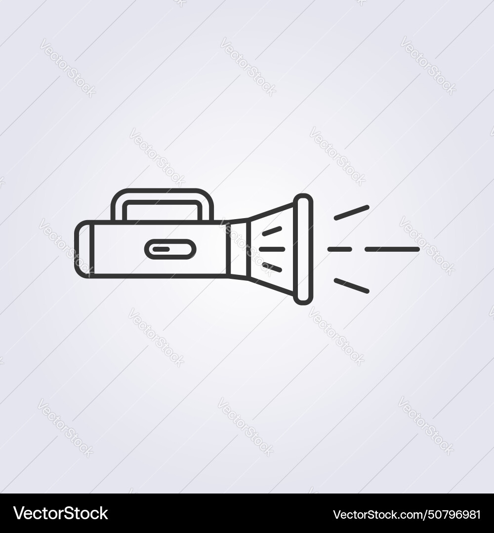 Outline flashlight icon logo design Royalty Free Vector