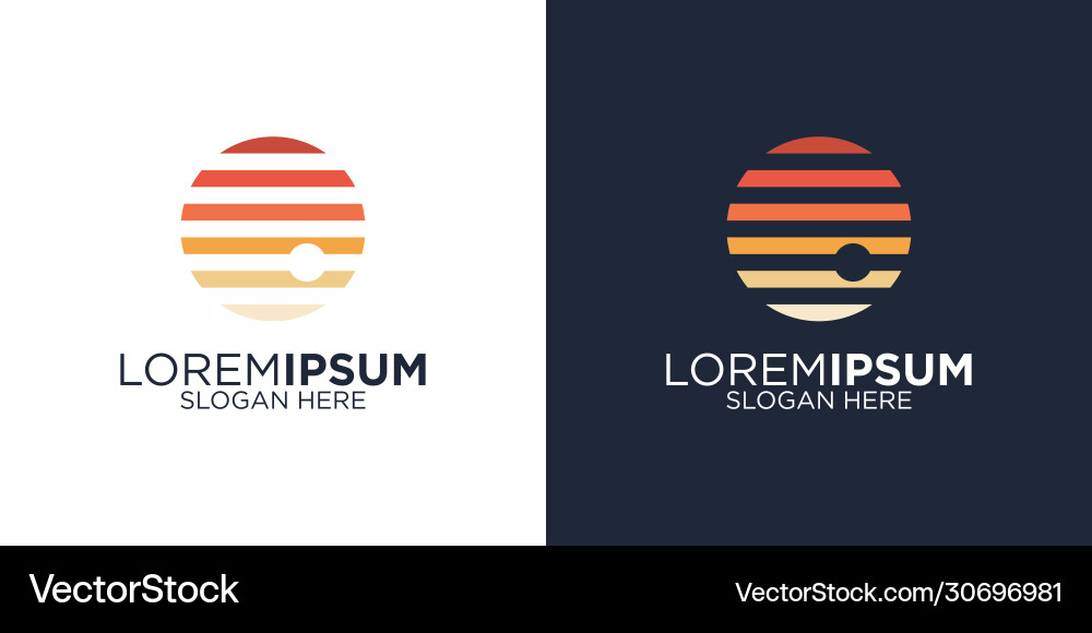 Simple jupiter logo design Royalty Free Vector Image