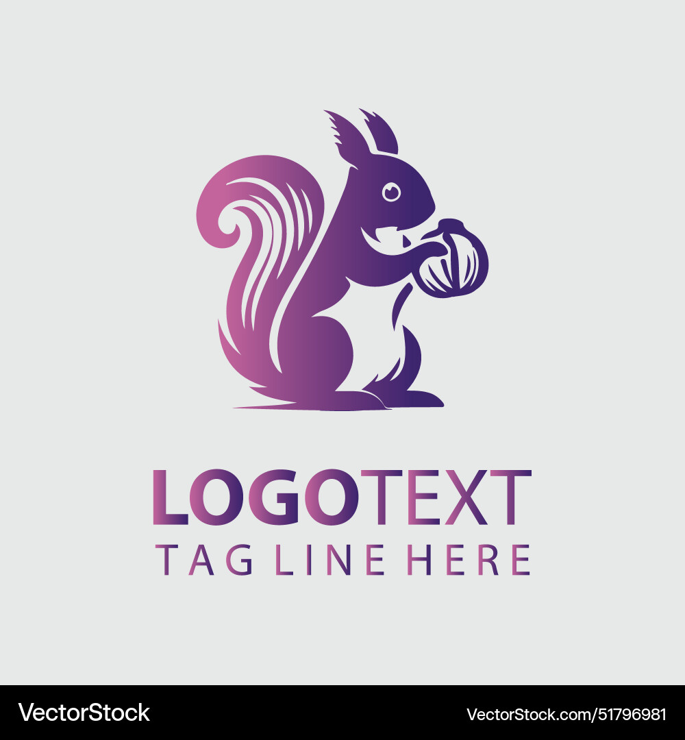 Squirrel logo Royalty Free Vector Image - VectorStock