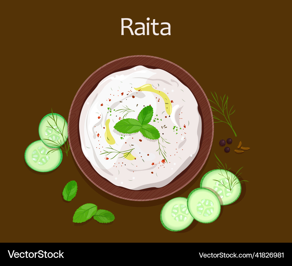 Traditional indian raita Royalty Free Vector Image