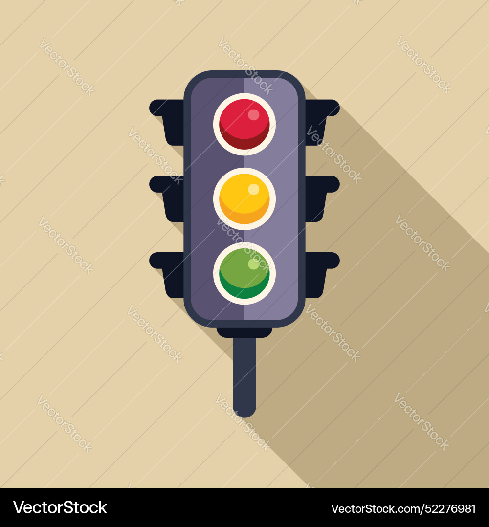 Traffic light showing green for go Royalty Free Vector Image