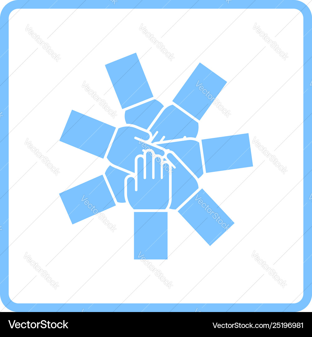 Unity and teamwork icon Royalty Free Vector Image