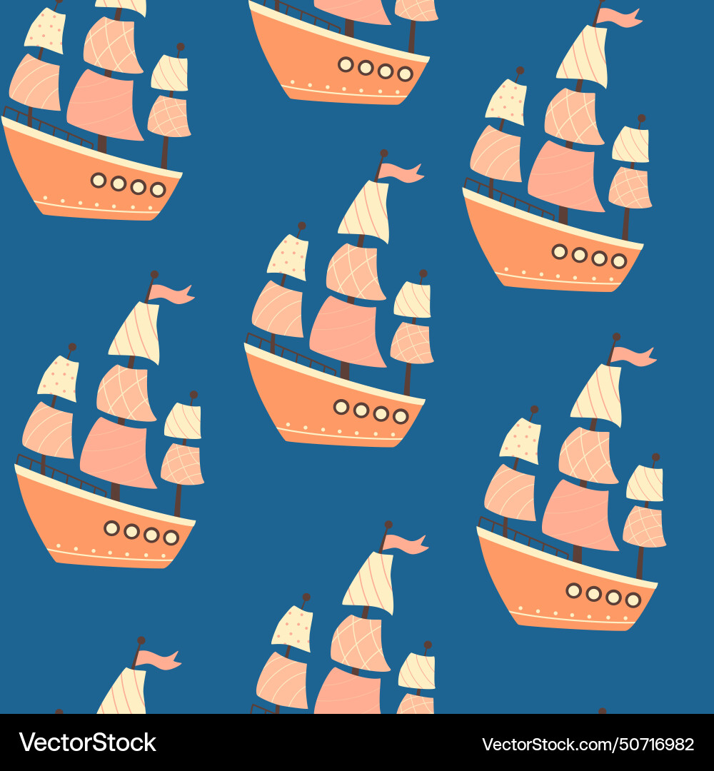 1651 boats pattern Royalty Free Vector Image - VectorStock