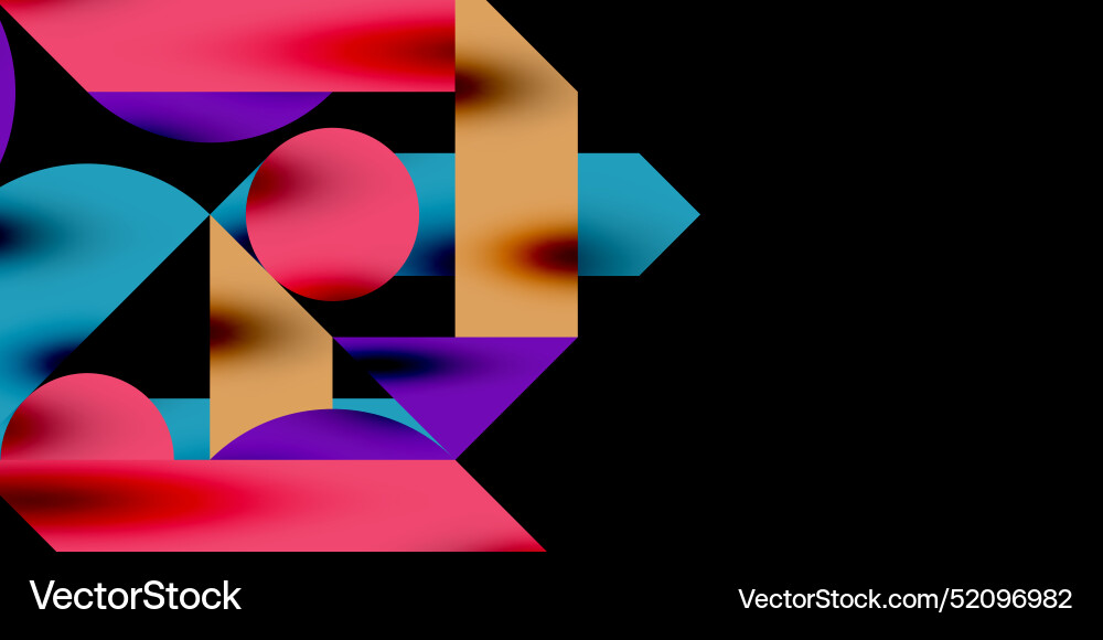 Colorful simple dynamic geometric forms circles Vector Image