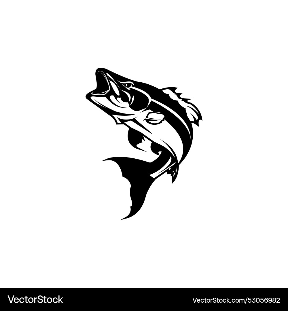 Fish logo design fishing Royalty Free Vector Image