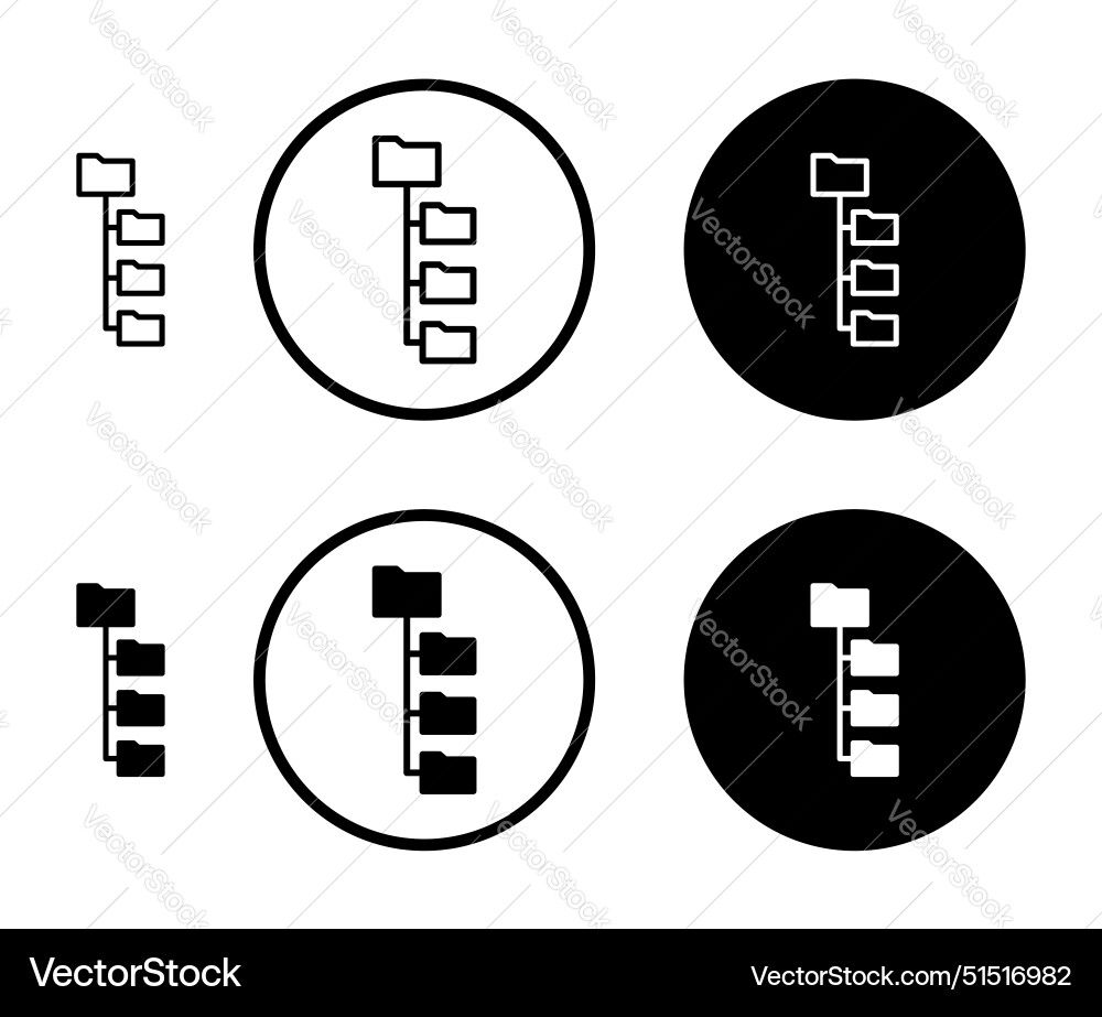 Folder tree icon Royalty Free Vector Image - VectorStock