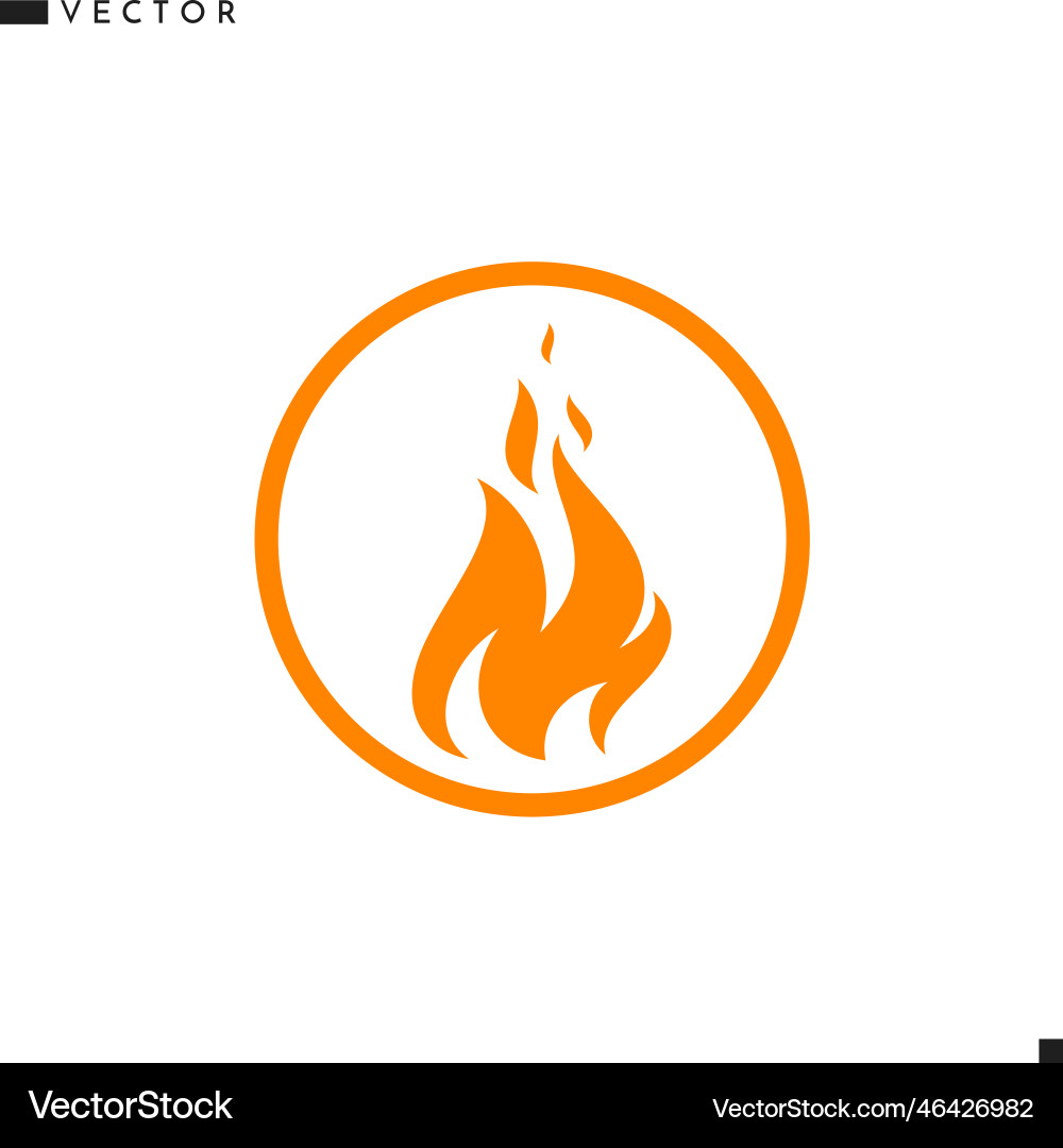 Red fire sign Royalty Free Vector Image - VectorStock