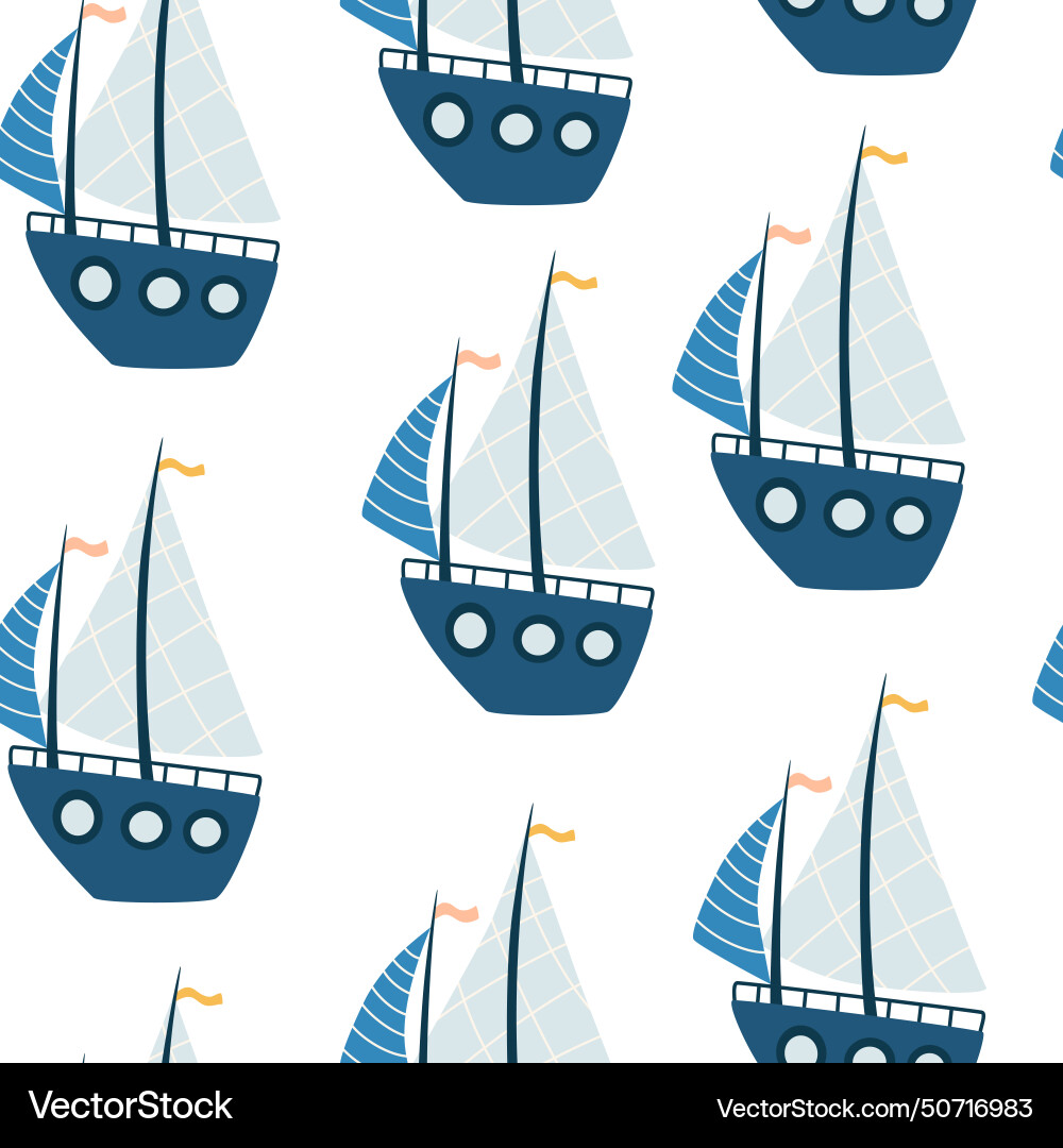 1652 boats pattern Royalty Free Vector Image - VectorStock