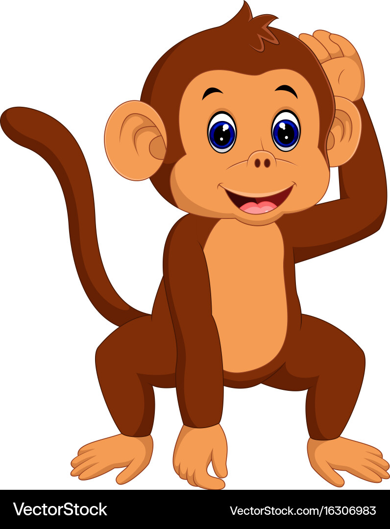 Cute monkey Royalty Free Vector Image - VectorStock